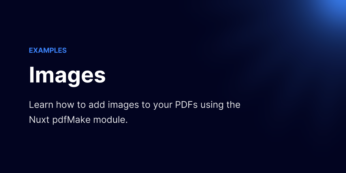 Images - Nuxt PDFMake